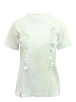 Comme Des Garçons Ruffle-detail T-shirt - White