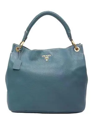 Prada Vitello Daino Hobo Bag - Blue