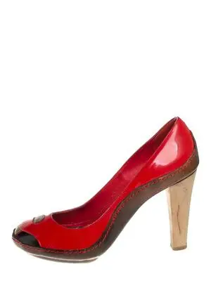 Celine 110mm Leather Pumps - Red