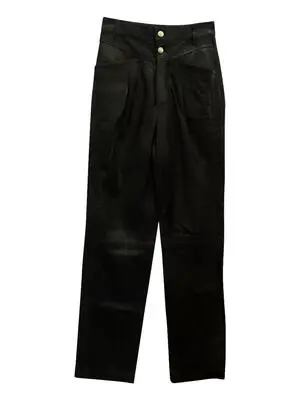 IRO PARIS Pleated Leather Trousers - Black