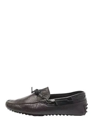 TOD'S Pebble Leather Loafers - Black