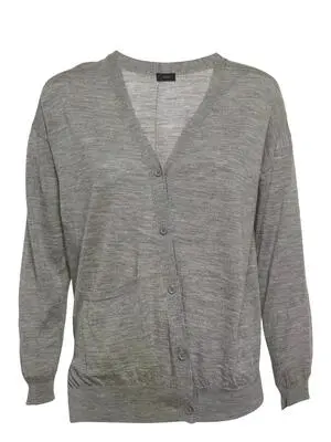 JOSEPH Asymmetrical Rib Knit Cardigan