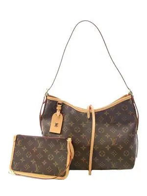 LOUIS VUITTON 2010s Carryall Mm Monogram Canvas Shoulder Bag - Brown