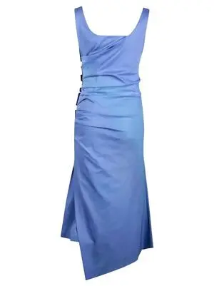 Sportmax Gathered Midi Dress - Blue