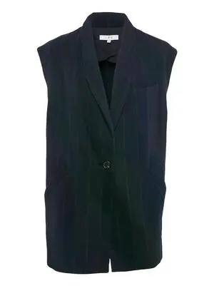 IRO PARIS Pinstripe Sleeveless Coat - Blue