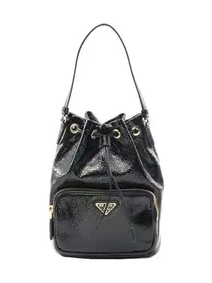 Prada 2021 Duet Naplak Bucket Bag - Black
