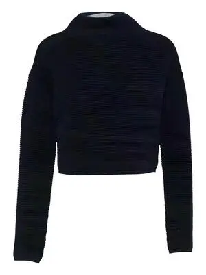 DION LEE Ribbed Mock-neck Sweater - Blue