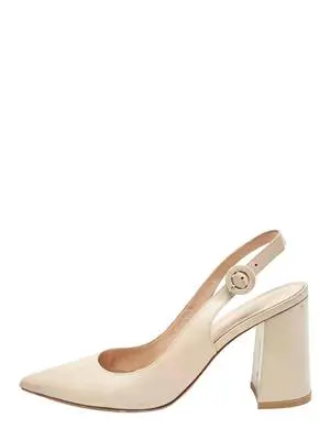 GIANVITO ROSSI 90mm Leather Heeled Sandals - Neutrals