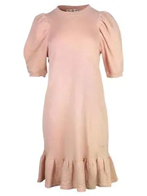 Ulla Johnson Puff-sleeve Frill-hem Dress - Pink