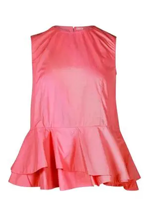 Marni Sleeveless Peplum Top - Pink
