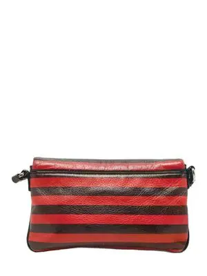 Marc Jacobs Striped Leather Cross Body Bag - Red