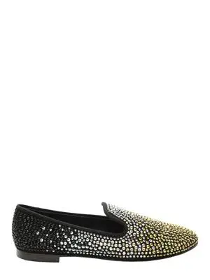 GIUSEPPE ZANOTTI Crystal-embellished Loafers - Black