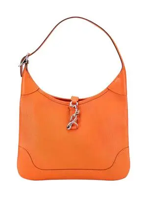 Hermès 2005 Clemence Trim Duo 24 Shoulder Bag - Orange