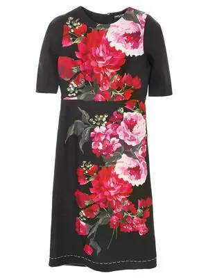 Dolce & Gabbana 2000s Floral Pattern Dress - Black