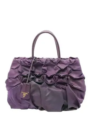 Prada 2000s Ruffled Handbag - Purple