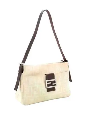 Fendi Zucca Canvas Small Shoulder Bag - Neutrals