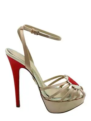 CHARLOTTE OLYMPIA 150mm Forever Heart-embellished Platform Sandals - Neutrals