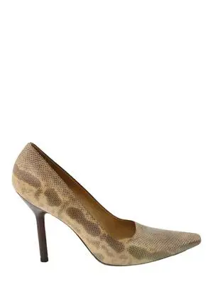 Gucci 80mm Snakeskin Pointed Pumps - Neutrals
