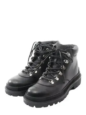 Dior Leather Lace-up Boots - Black