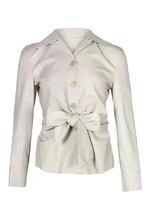 Nanushka Belted Long-sleeve Shirt - Beige