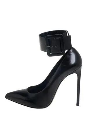 Saint Laurent 125mm Leather Heeled Pumps - Black