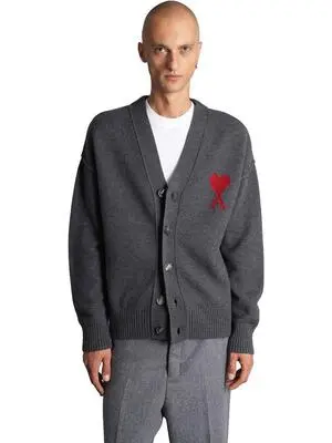 Ami Wool Cardigan - Grey