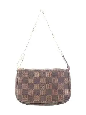 LOUIS VUITTON Mini Damier Ebene Chain Pochette - Brown