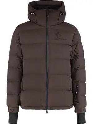 Moncler Ski Jacket With Hood - Brown
