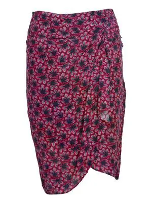 ISABEL MARANT VINTAGE Floral-print Wrap Skirt - Pink