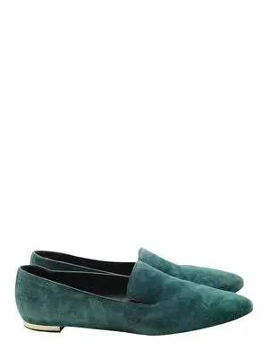 Burberry Suede Loafers - Green