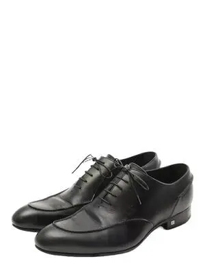 LOUIS VUITTON 2000s 25mm Logo Oxford Shoes - Black