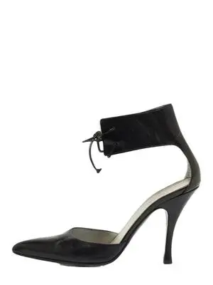 Gucci 110mm Leather Heeled Pumps - Black