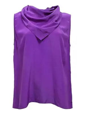 SANDRO Cowl-Neck Sleeveless Blouse