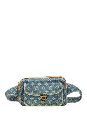 LOUIS VUITTON 2007 Monogram Denim Bum Bag - Blue