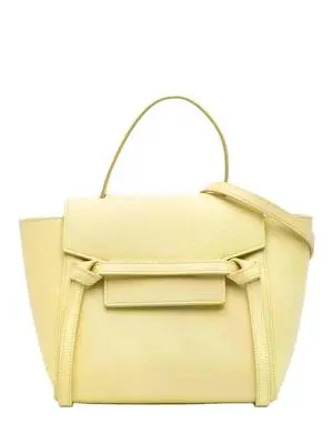 Celine 2018 Nano Grained Calfskin Belt Bag Satchel Yellow