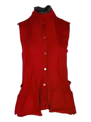 Marni Mock-neck Buttoned Vest - Red