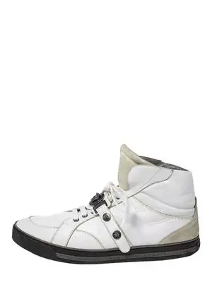 VERSACE Leather High-Top Sneakers