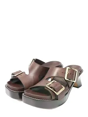 Loewe 85mm Buckle Platform Sandals - Brown