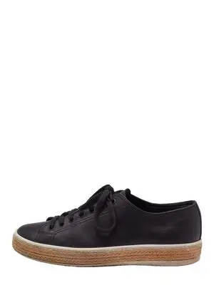 Prada Leather Sneakers - Black
