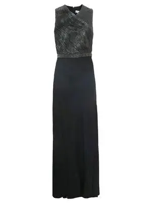 Carven Sequin-embellished Pleated Maxi Dress - Black