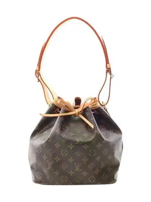 LOUIS VUITTON Monogram Petit Noe Bucket Bag - Brown