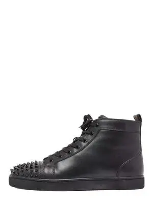 CHRISTIAN LOUBOUTIN Studded Leather Sneakers - Black