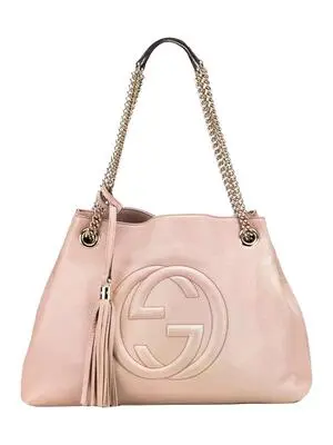 Gucci 2000-2015 Leather Soho Chain Tote - Pink