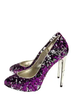 Dolce & Gabbana 130mm Sequined Pumps - Purple