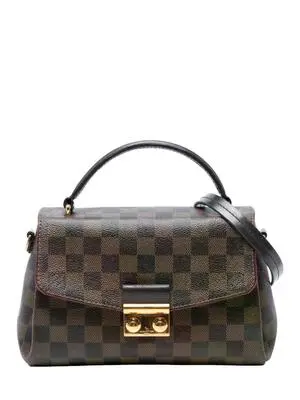 LOUIS VUITTON 2019 Damier Ebene Croisette Satchel - Brown