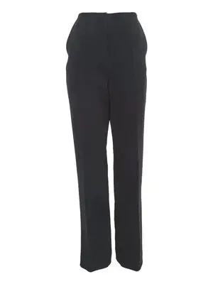 Diane Von Furstenberg High-waist Straight-leg Trousers - Black
