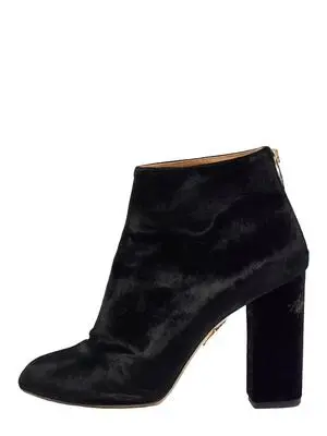 CHARLOTTE OLYMPIA 105mm Velvet Heeled Boots - Black