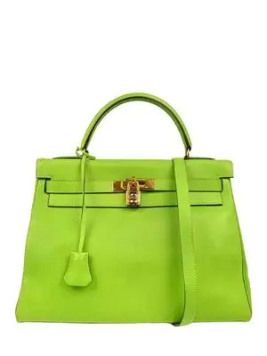 Hermès 1996 Kelly Retourne 32 Tote Bag - Green