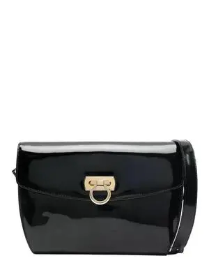 FERRAGAMO 1990s Gancini Shoulder Bag - Black