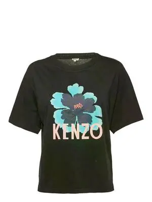 Kenzo Flower-print T-shirt - Black